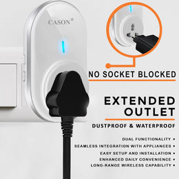CASON - Self-Powered Battery Free Wireless Door Bell for Home Long Ran ...