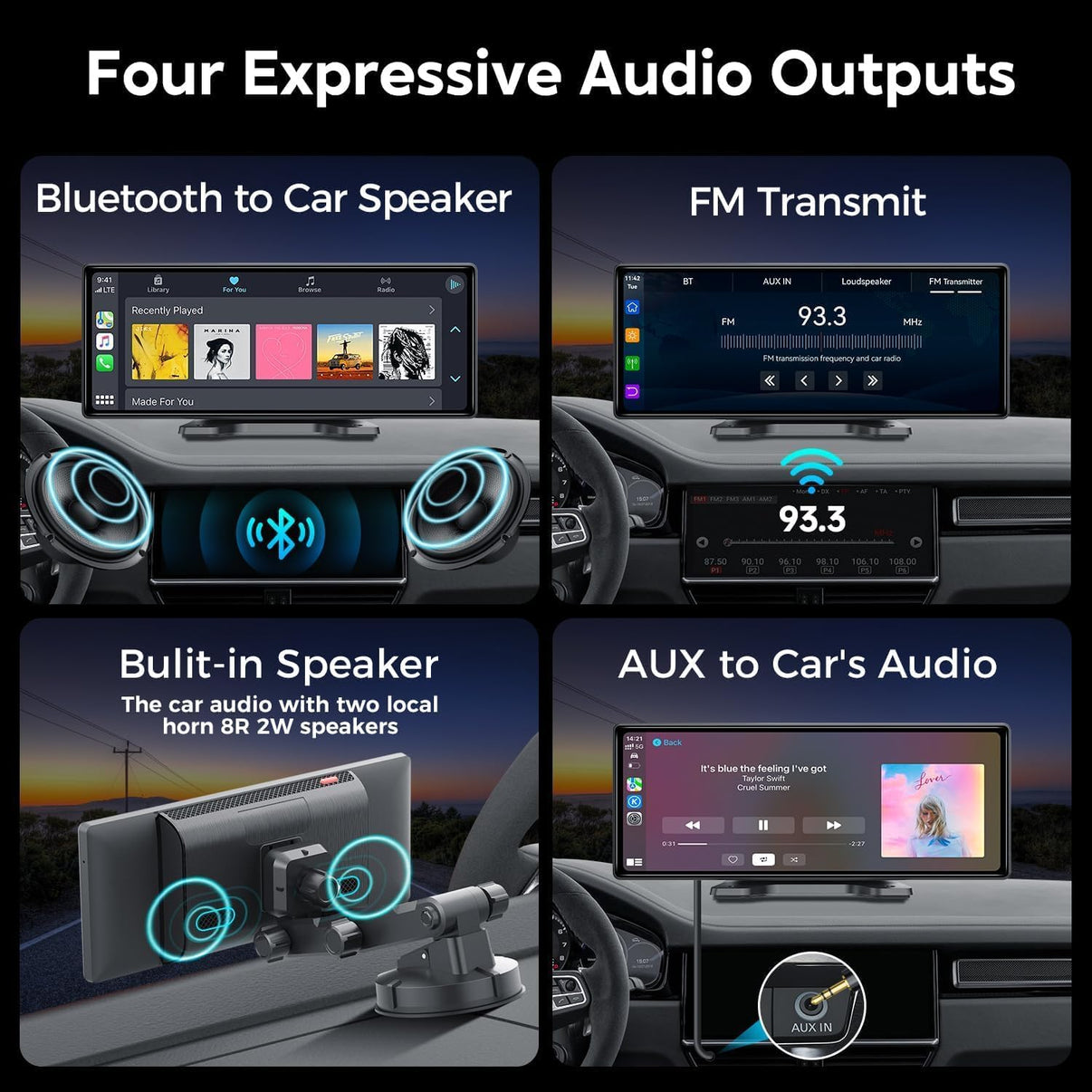 Cason Upgraded Carplay/Car Android System Touch Screen 10-Inch Android ...